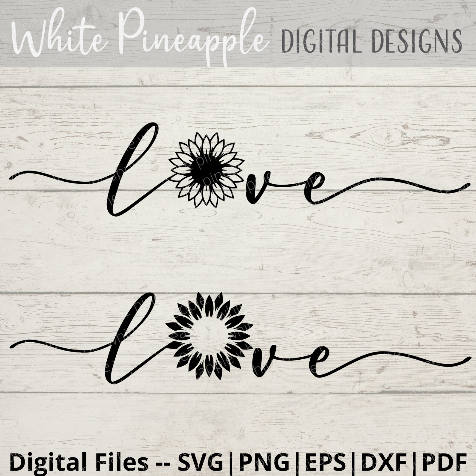 Sunflower Love SVG Sunflower SVG Love SVG Sunflower Png Flower Svg ...