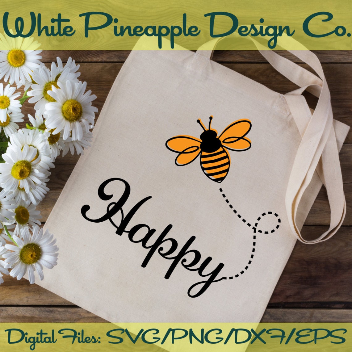 Bee Happy SVG, Honeybee SVG, Bumble Bee SVG, Honey Bee Svg, Bee Kind ...