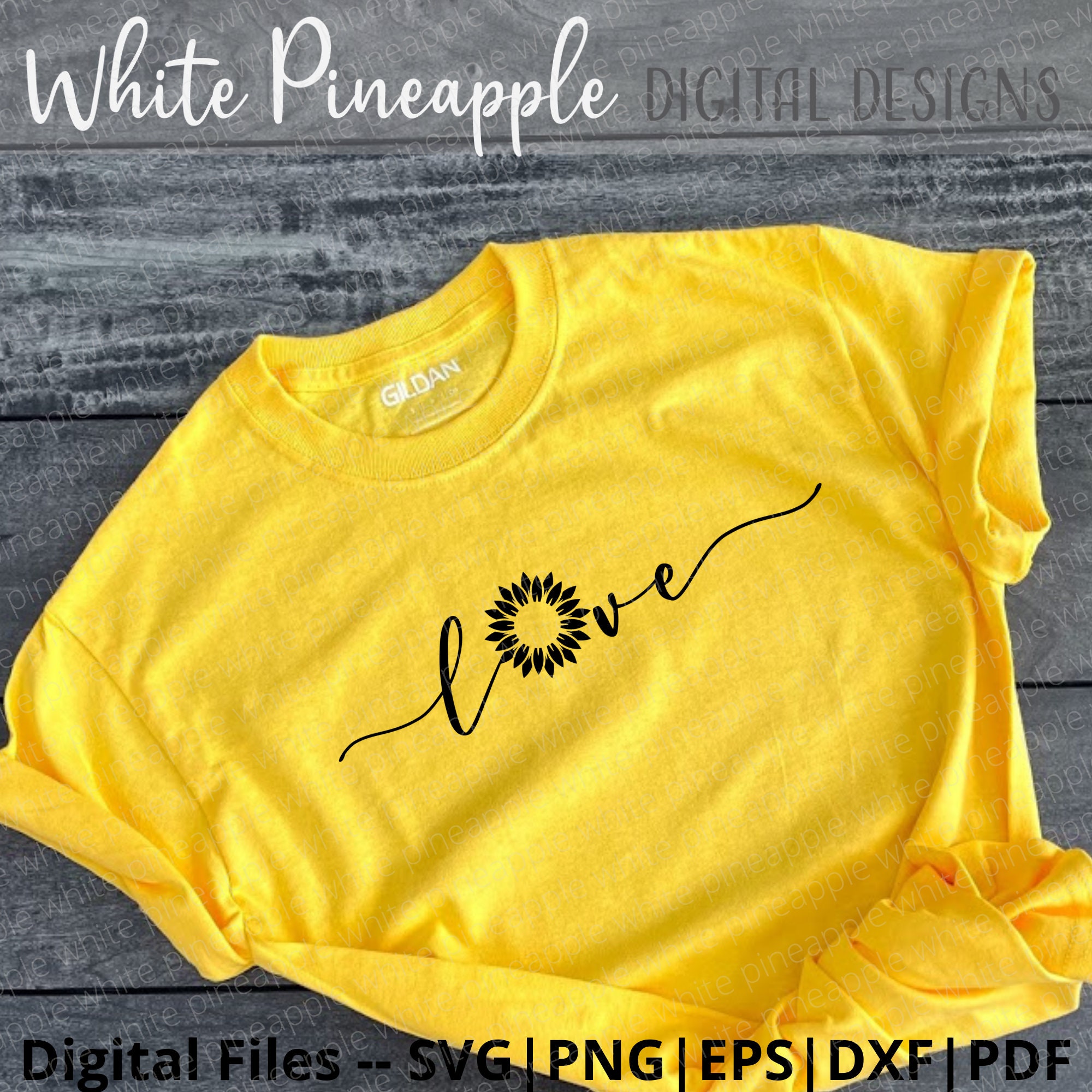 Sunflower Love SVG Sunflower SVG Love SVG Sunflower Png | Etsy