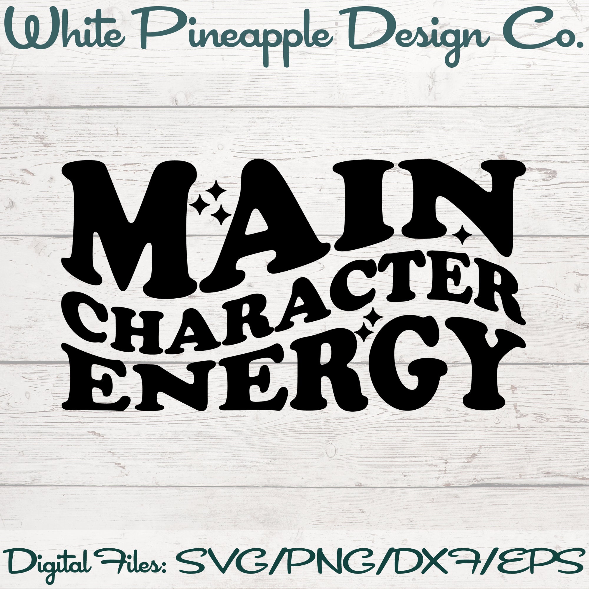Main Character Energy SVG, Positive Energy SVG, Trendy SVG, Retro Wavy ...