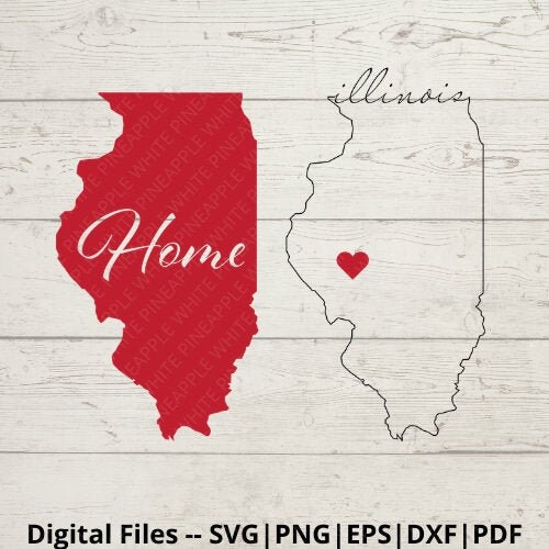 Illinois SVG Illinois State SVG Illinois Silhouette SVG - Etsy