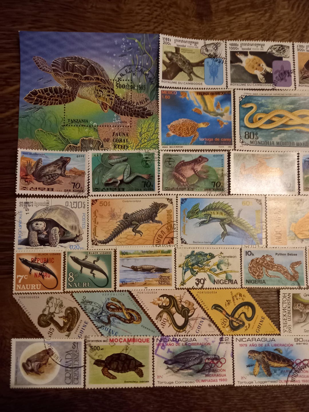 Amphibians, Snakes, Turtles and Reptile Stamps Lot No. 108 - Etsy