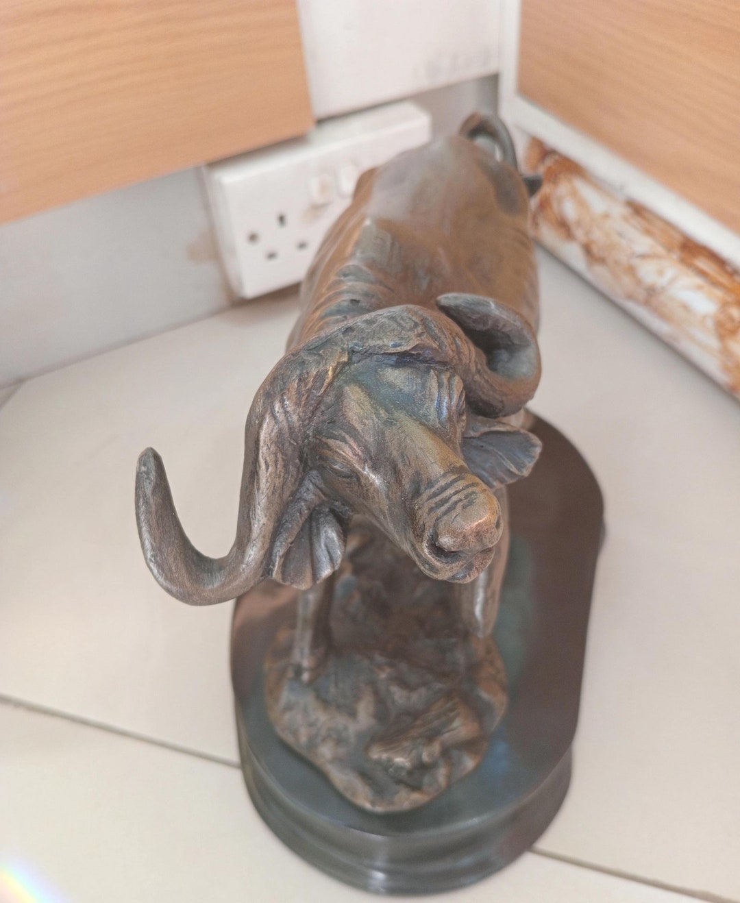 Bronze Buffalo Sculpture - Etsy