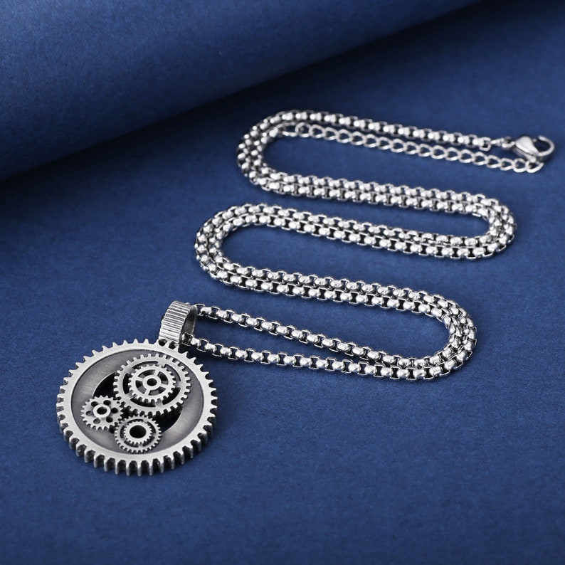 Handmade Gear Necklace,mechanical Necklace Steampunk Jewelry,men's ...