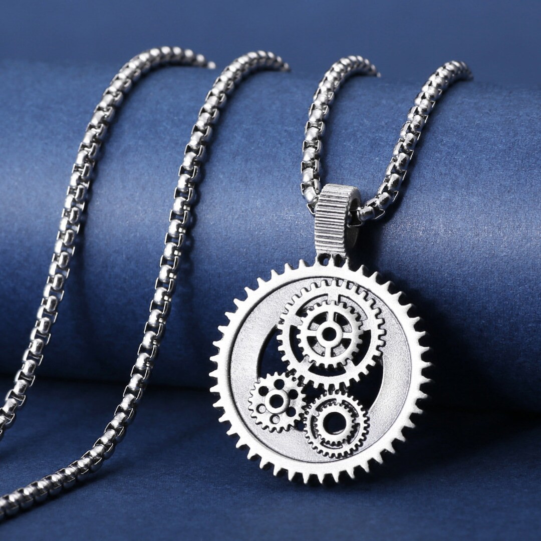 Handmade Gear Necklace,mechanical Necklace Steampunk Jewelry,men's ...