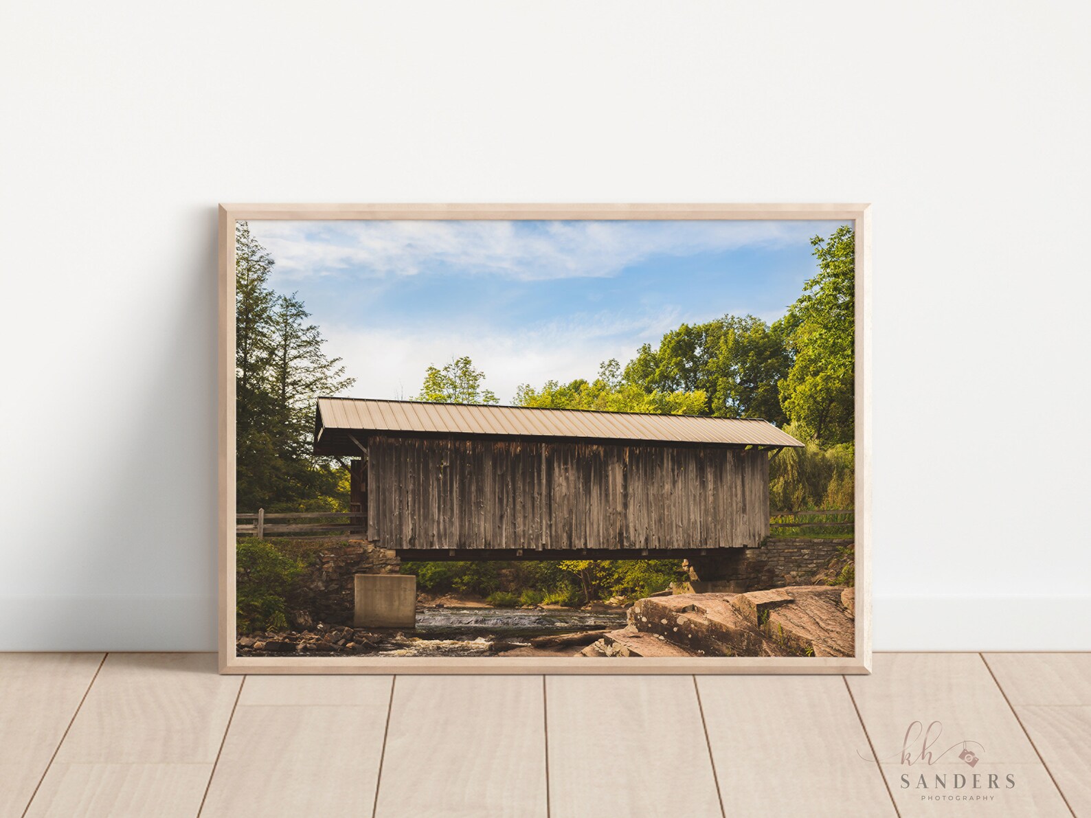 Landscape Photography, Wall Print, Covered Bridge Photograph, Covered ...