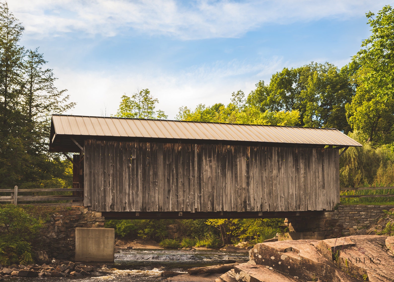 Landscape Photography, Wall Print, Covered Bridge Photograph, Covered ...