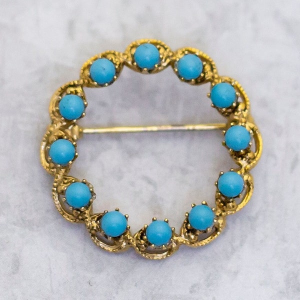 Turquoise Brooch - Etsy