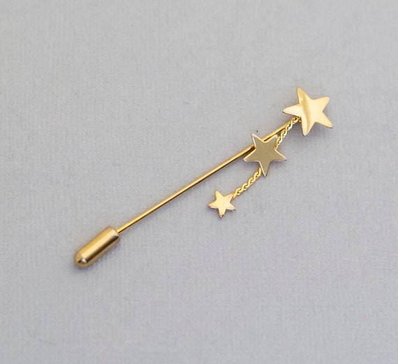 vintage gold stick pin - Gem