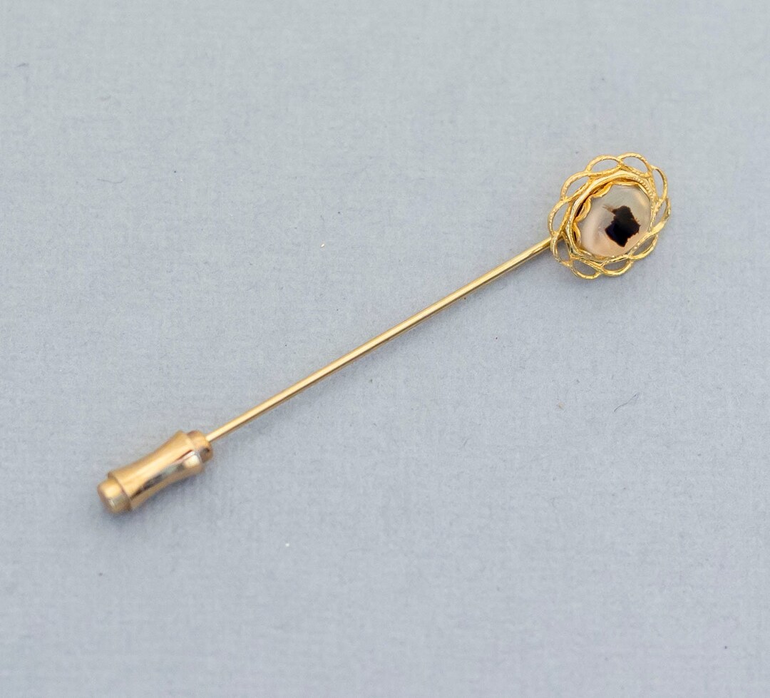 Vintage Gold Tone Spiral Victorian Stick Pin, Intricate Stick Pin ...