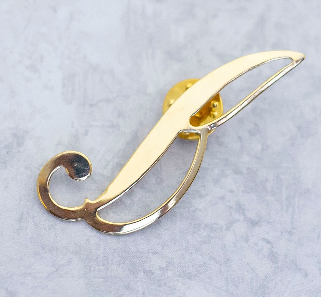 Vintage Pin, Gold Tone Pin, Letter A Pin, Victorian Pin, Initial Name A ...