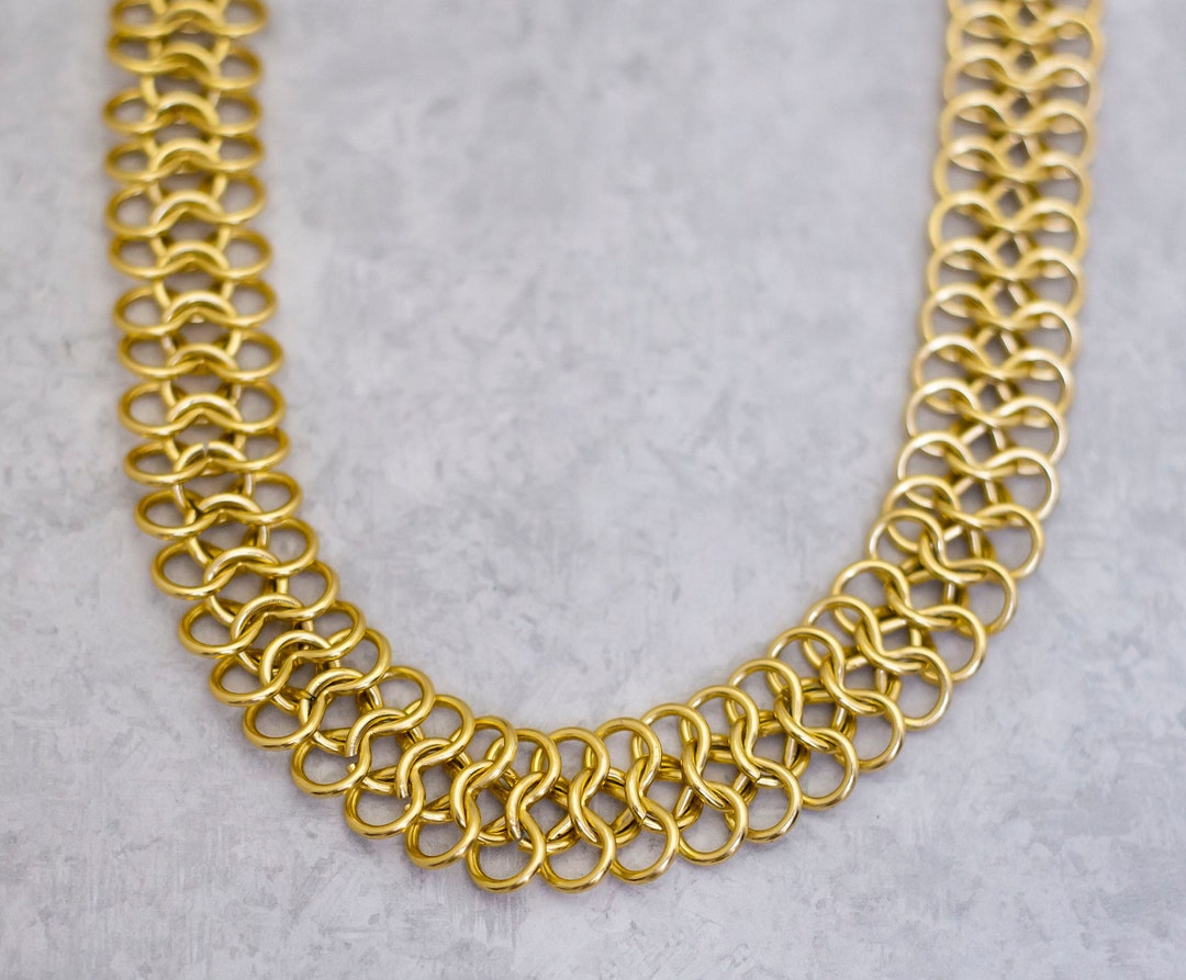 22 Inch, Vintage Centipede Chain Gold Tone Necklace - CL1 - Etsy
