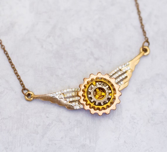20 inch, Vintage Necklace, Time Machine Necklace, Ang… - Gem