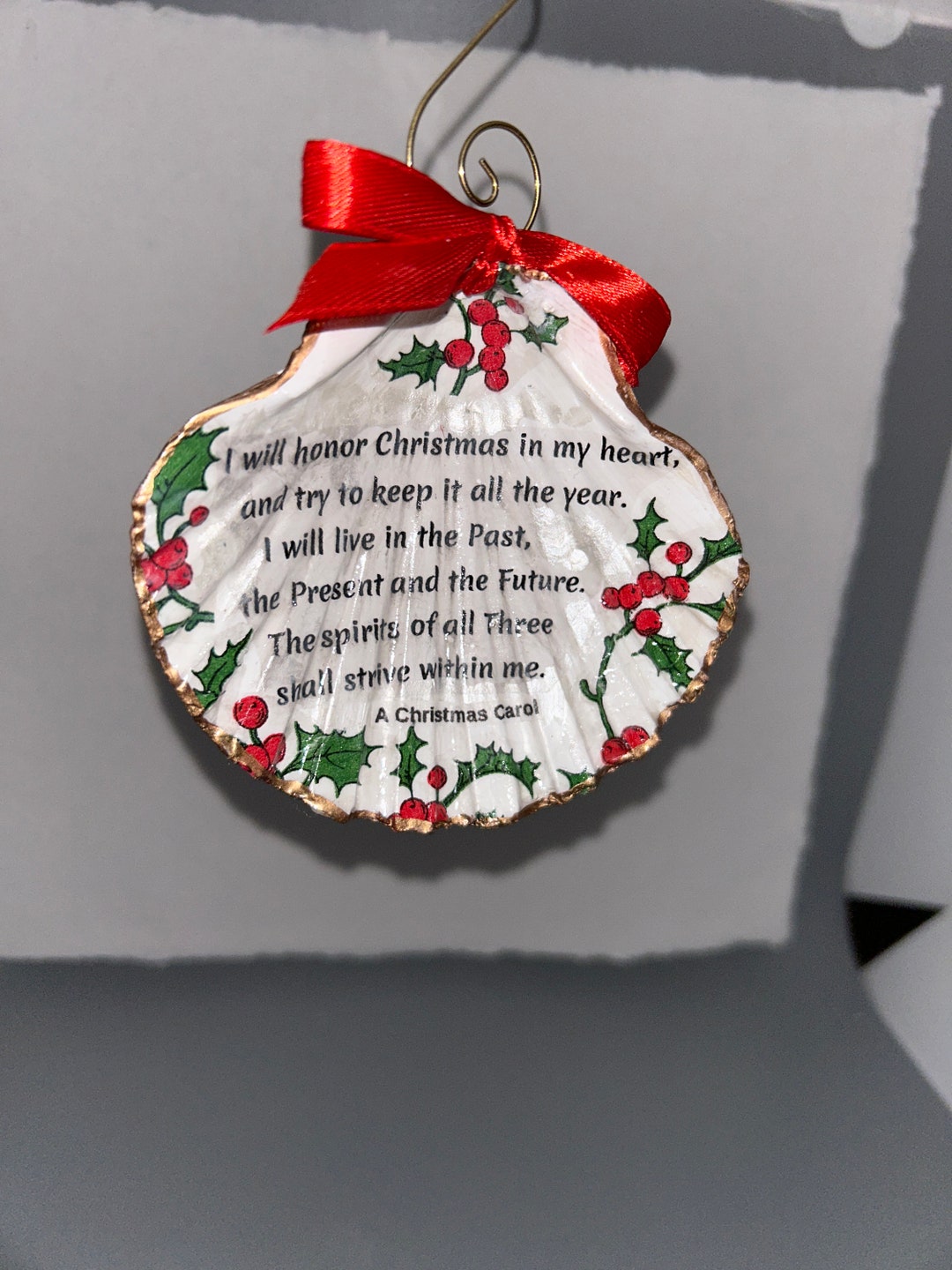 Scrooge Scallop Shell Ornament - Etsy