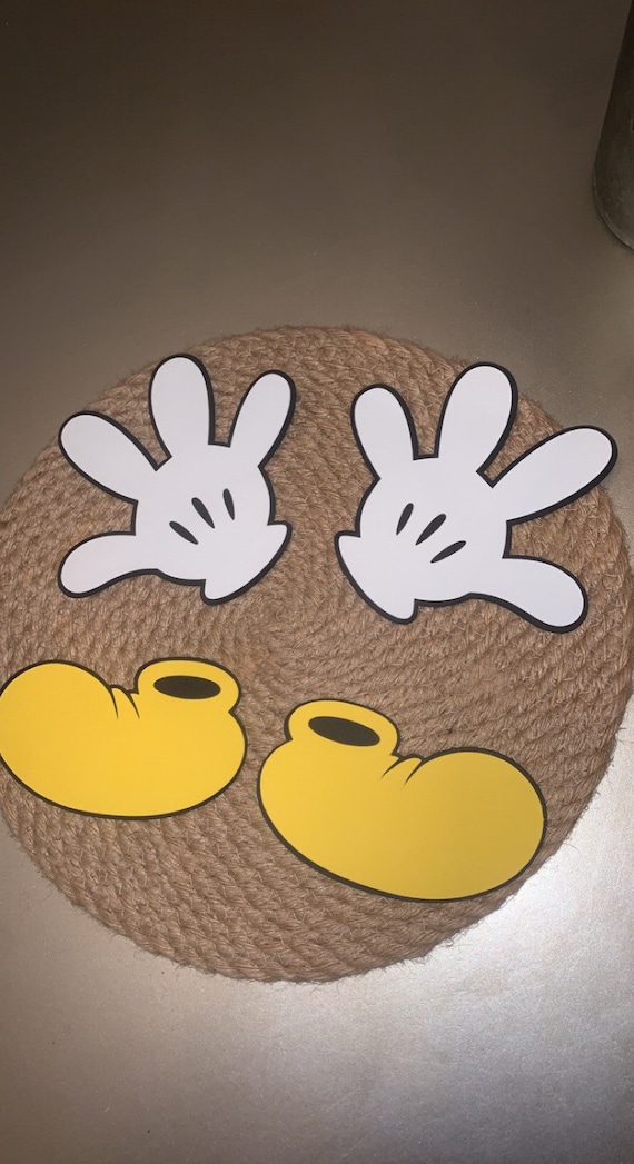 Mickey Mouse Hand Cut Out Mickey Mouse Cut Out Hand And Feet Etsy UK