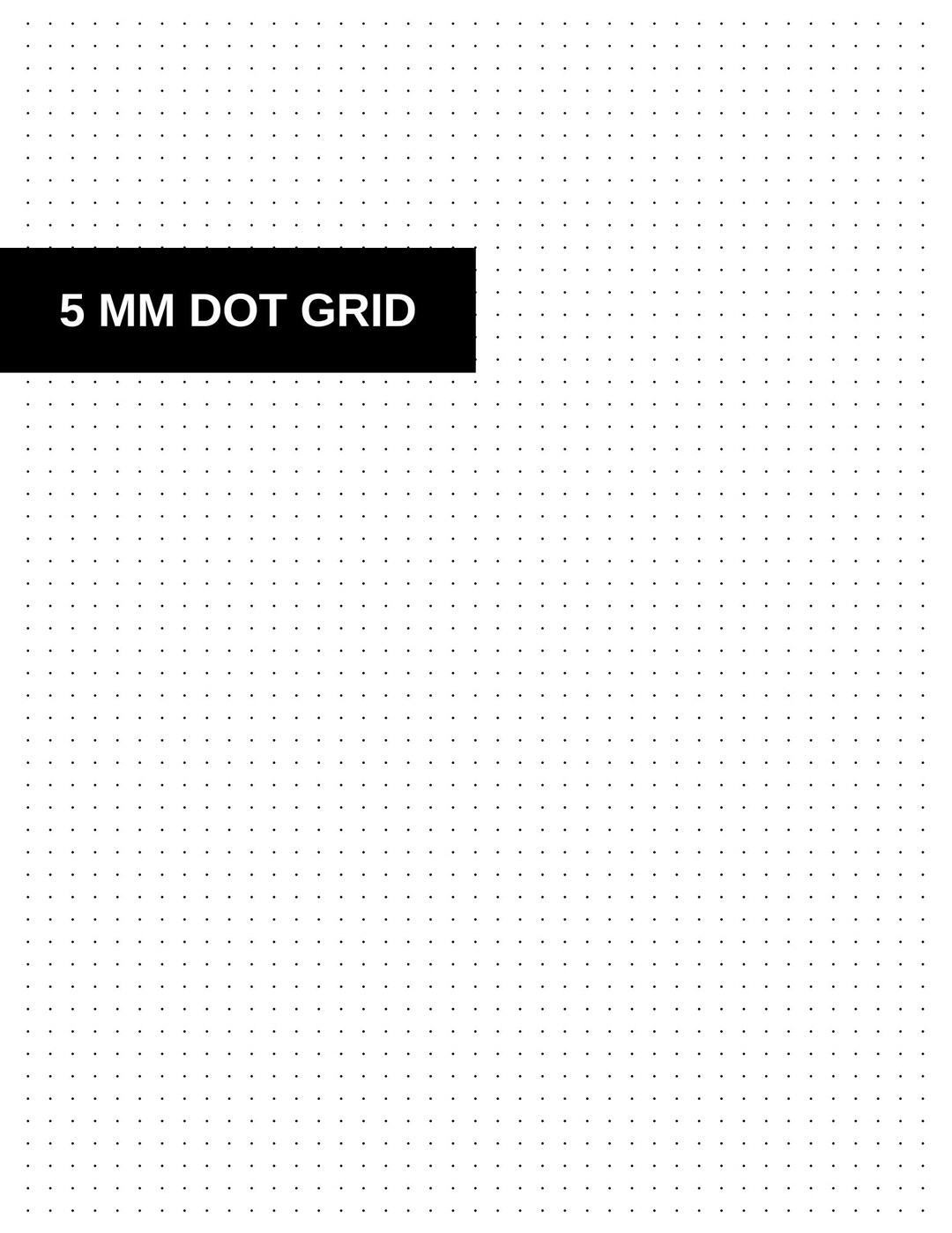 5mm Dot Grid Paper for Journal Inserts, Journal, Bullet Journal, Diary ...