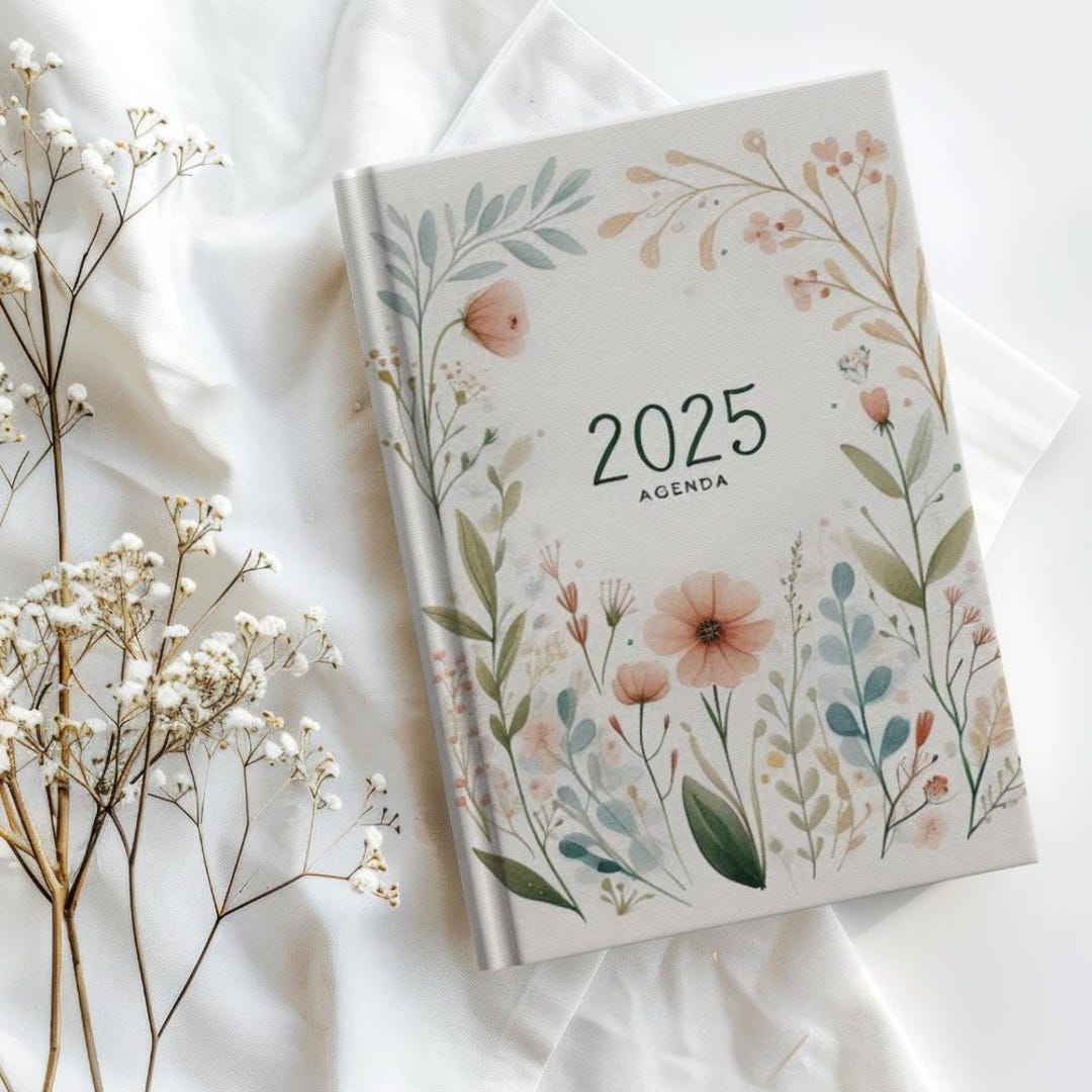 Weekly Planner With Wildflower Illustration, Pastel Color Planner ...
