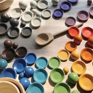 Montessori Color Sorting Balls, Color Matching, Sensory Set, Learning ...