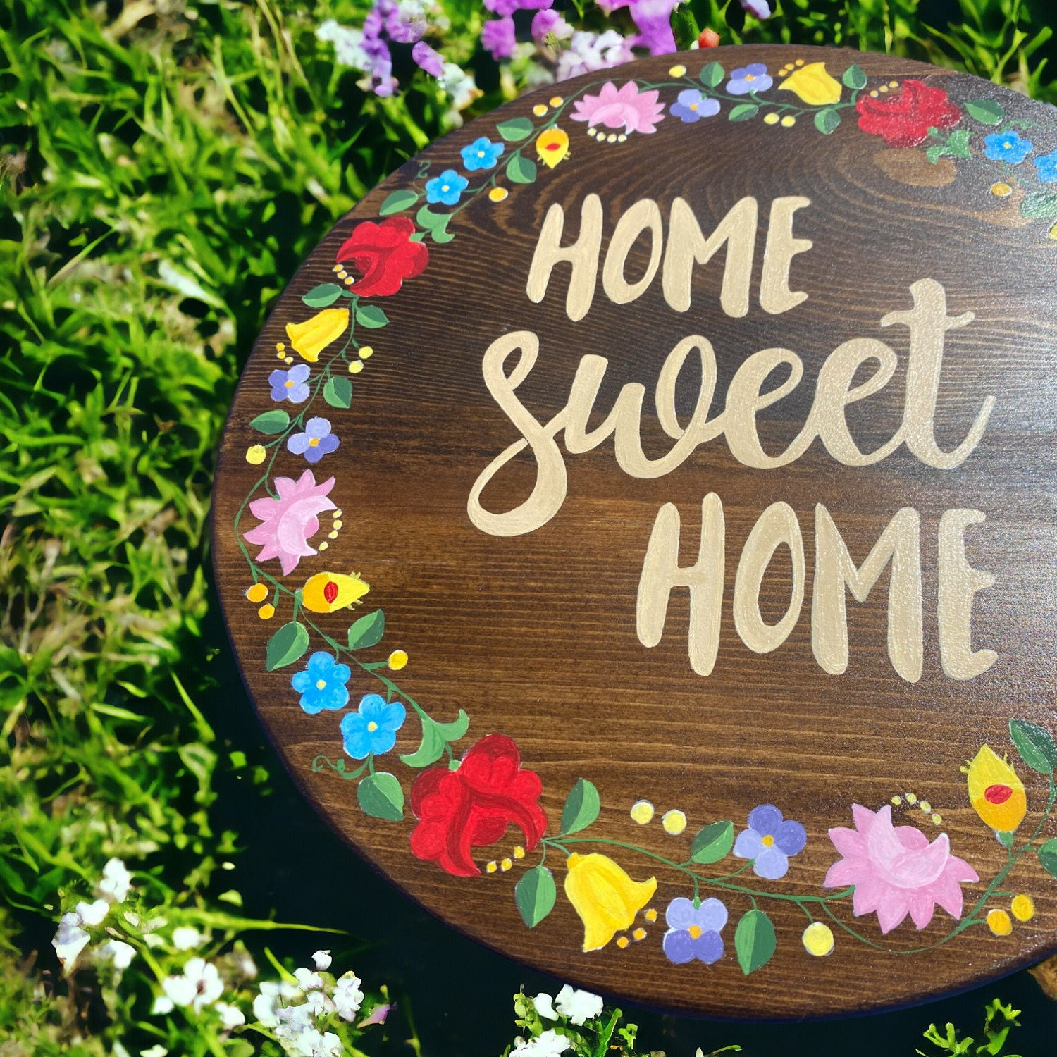 Welcome to Our Home, and Home Sweet Home Signs, Hand Painted Dark ...