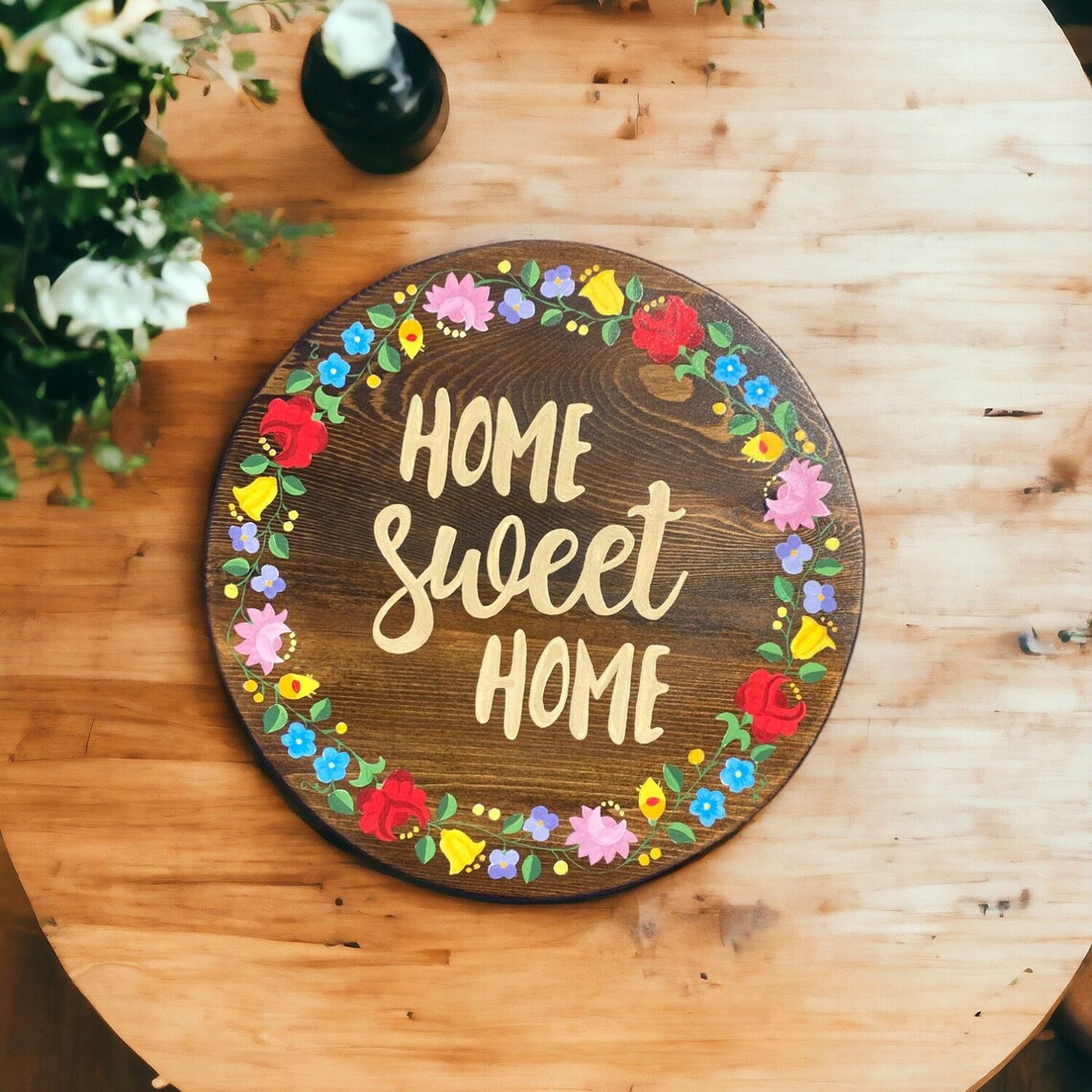 Welcome to Our Home, and Home Sweet Home Signs, Hand Painted Dark ...