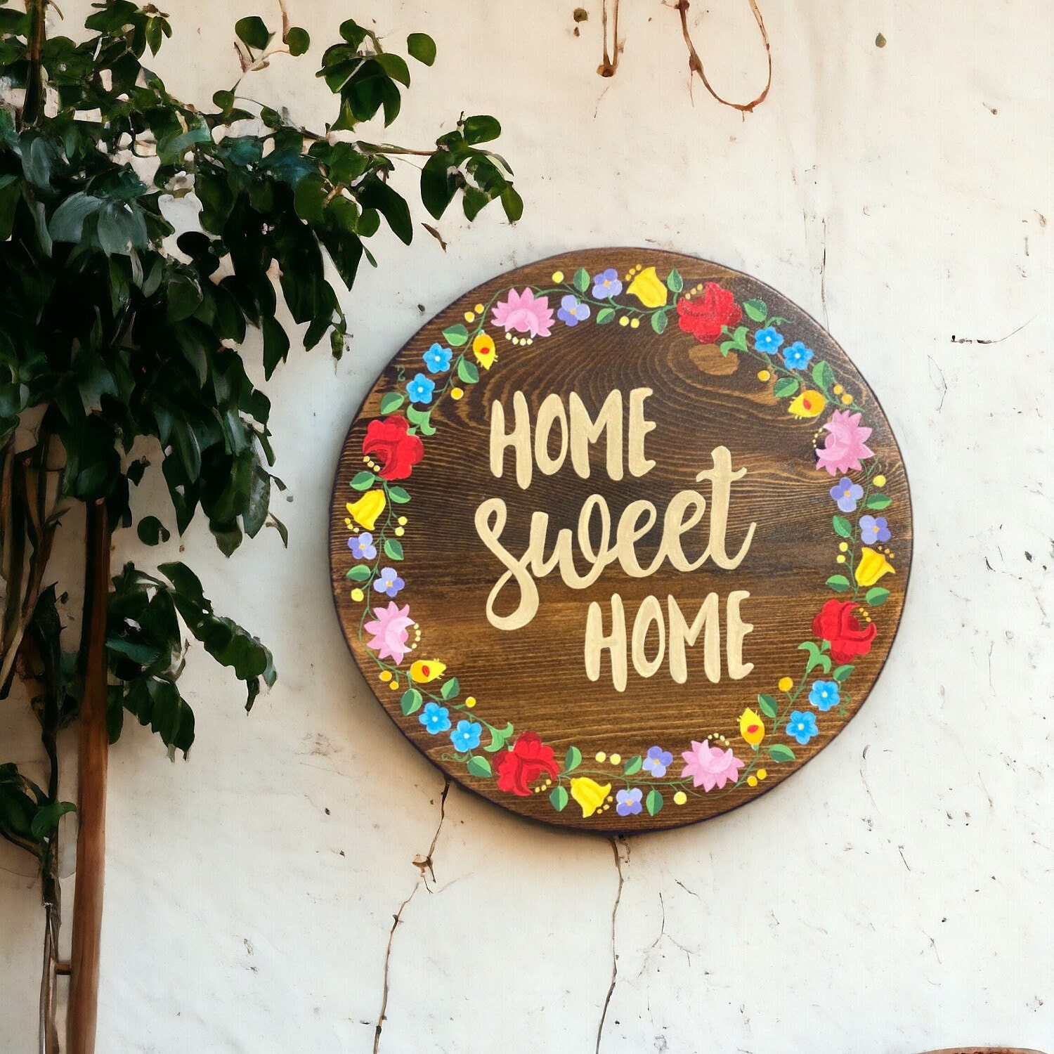 Welcome to Our Home, and Home Sweet Home Signs, Hand Painted Dark ...