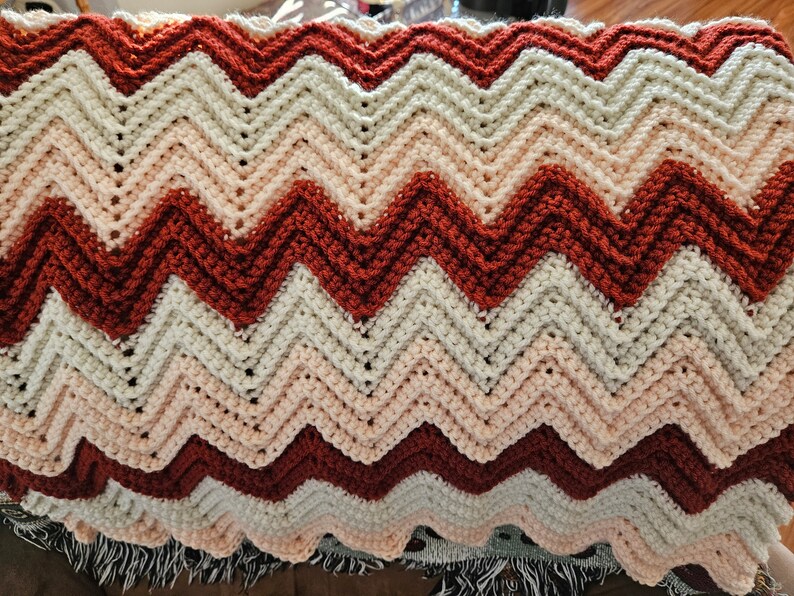 Handmade Crochet Baby Blanket Chevron Pattern - Etsy