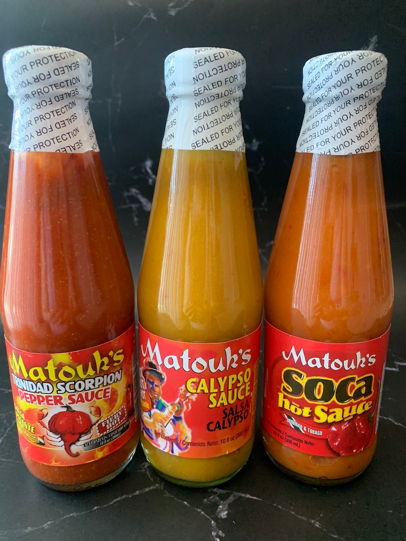 Matouks Pepper Sauces: Trinidad Scorpion Pepper Sauce, Soca Hot Sauce ...