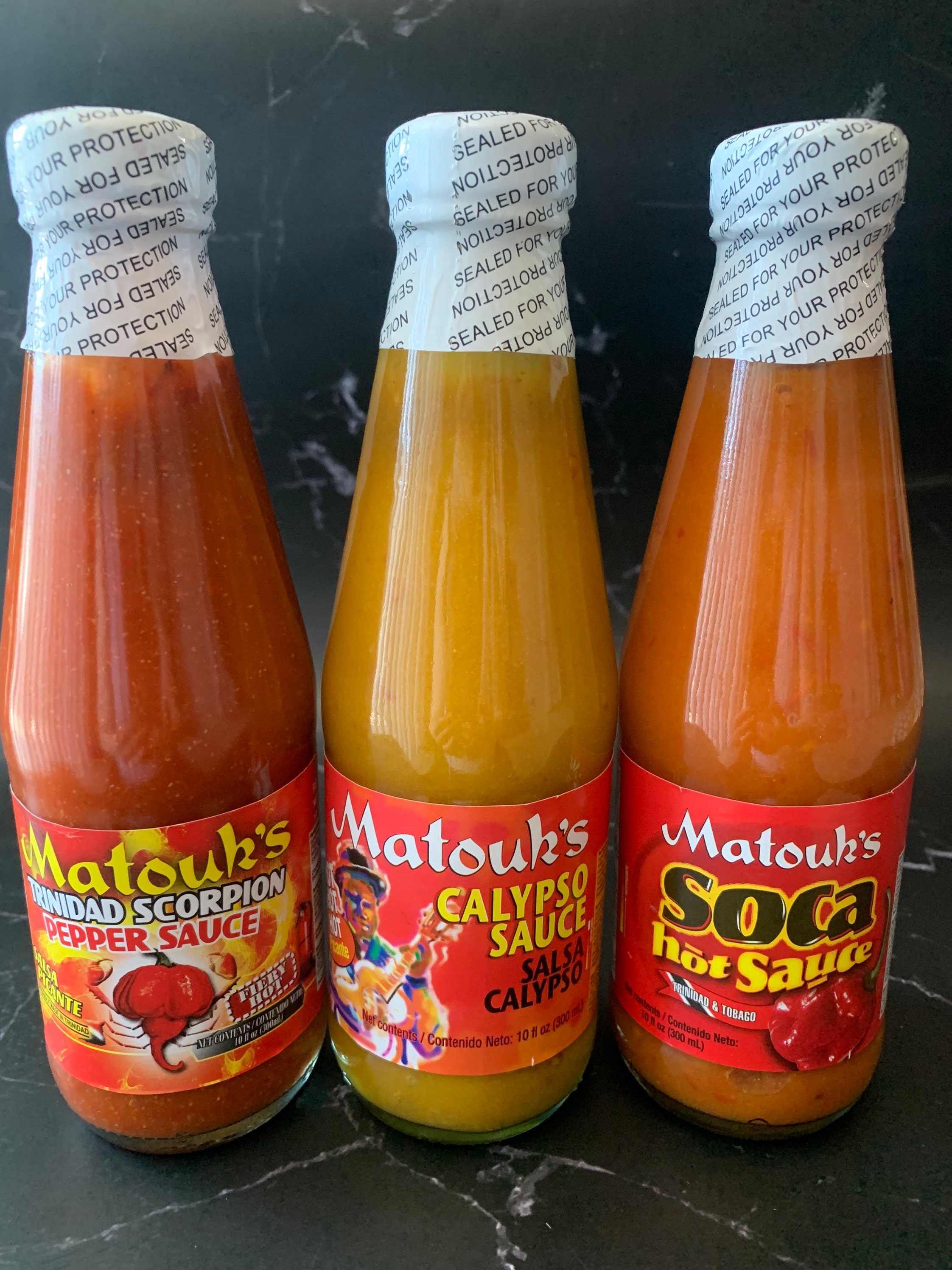 Matouks Pepper Sauces: Trinidad Scorpion pepper sauce, Soca hot sauce ...