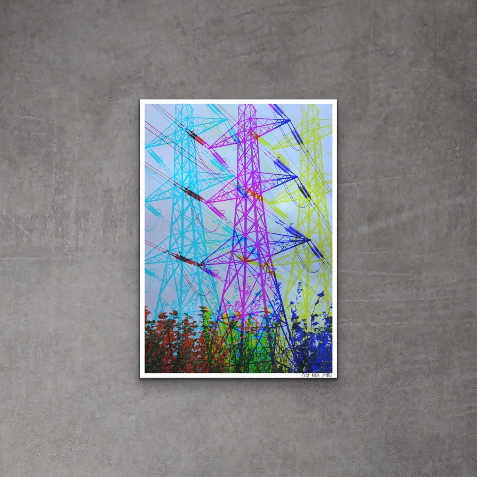 Industrial Wall Art, Pylon Wall Hanging, Gift, Home Decor Loft Decor ...