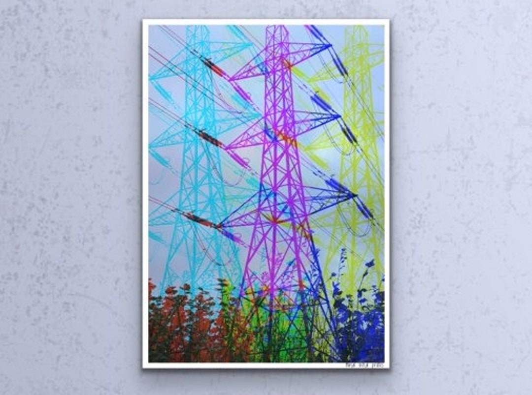 Industrial Wall Art, Pylon Wall Hanging, Gift, Home Decor Loft Decor ...