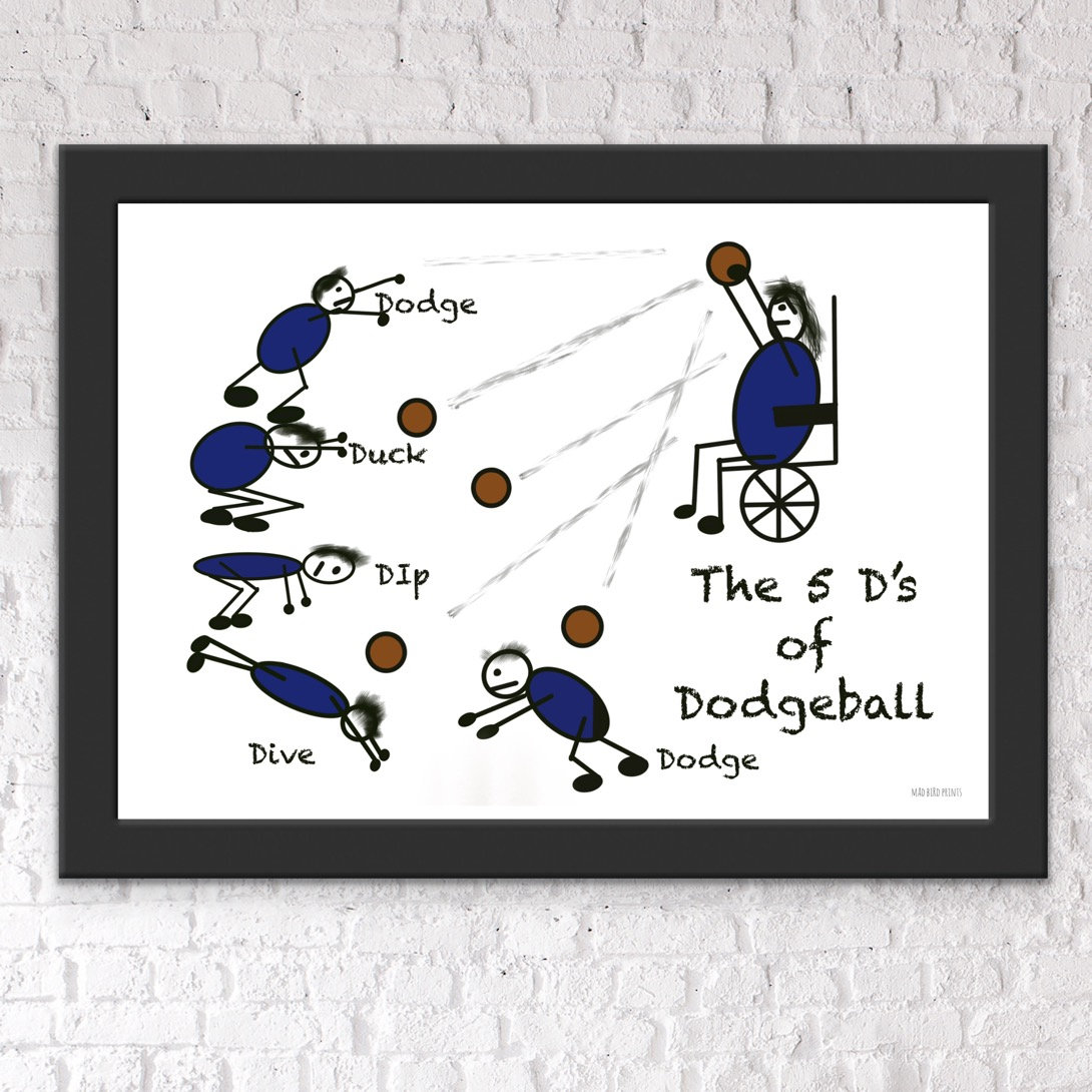 Download Dodgeball DOWNLOADABLE Instant Print Gift Poster - Etsy UK
