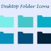 Windows Folder Icons, Blue Desktop Icons, Sea Desktop Icons, Minimalist ...