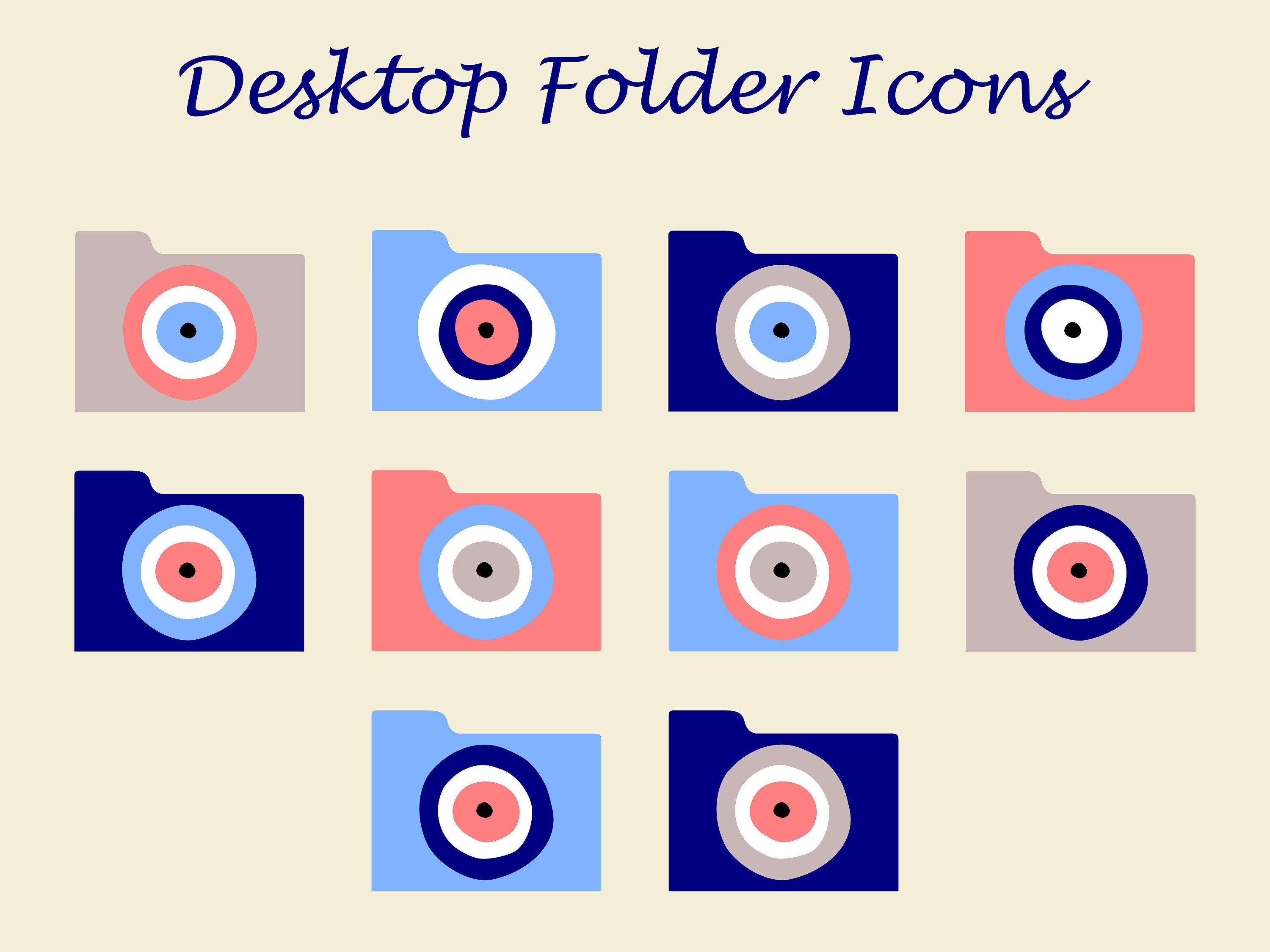 Windows Folder Icons, Custom Folder Icons, Evil Eye Folder Icons - Etsy