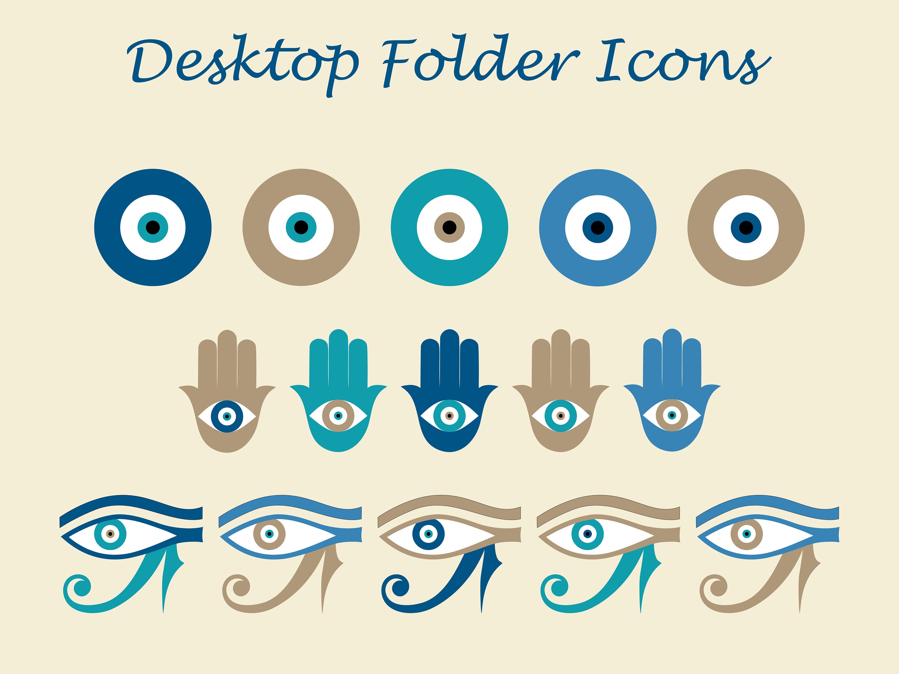 Windows Folder Icons, Custom Folder Icons, Icons, Boho Desktop Folder ...