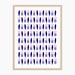 Lebanese Art Print, Lebanese Coffee Cup Pattern Blue and Red ...
