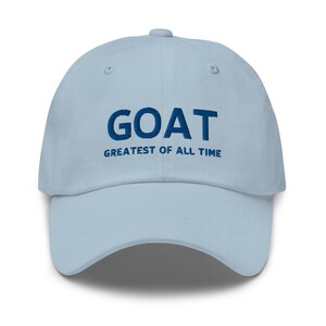GOAT Baseball Cap, Greatest of All Time Embroidered Baseball Cap ...