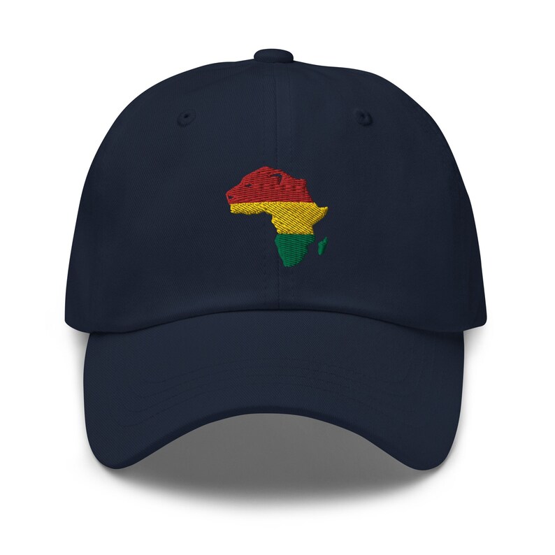 Embroidered Africa Map Hat: Juneteenth Pan-african Baseball Cap - Etsy