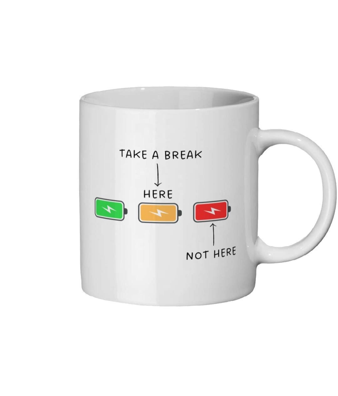 Take a Break Mug: Motivational Office Desk Decor, Calming Coffee Cup - Etsy