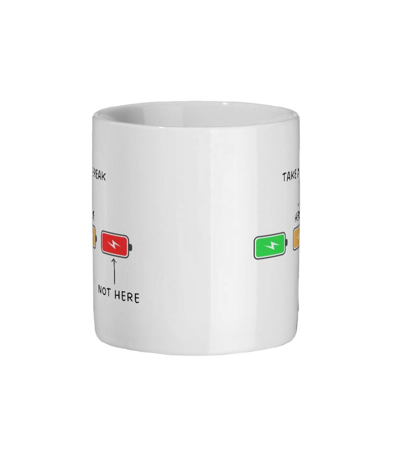 Take a Break Mug: Motivational Office Desk Decor, Calming Coffee Cup - Etsy