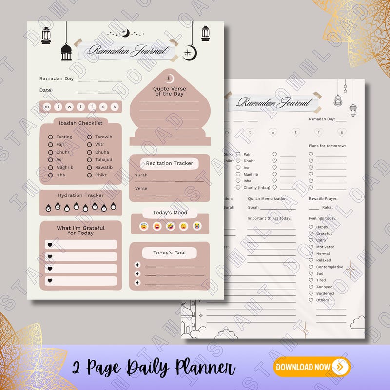 Muslim Daily Planner - Etsy