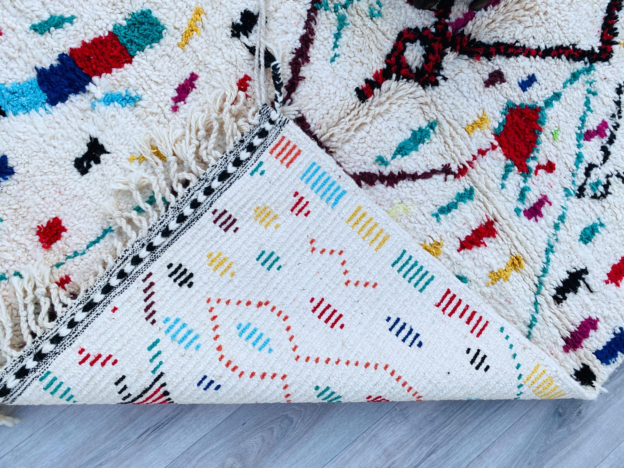 Fascinating Ben ourain carpet 5x7 Moroccan rug Berber | Etsy