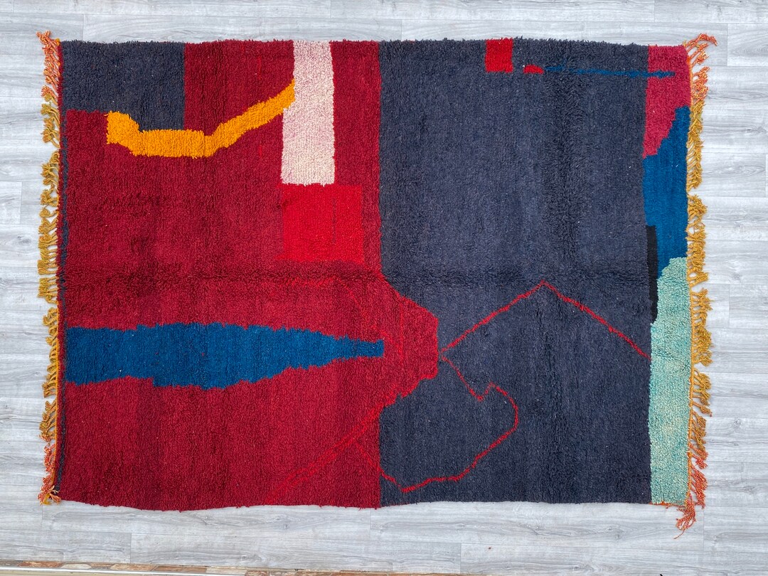 Stunning Morocco Rug 6.11x 9.5 Ft Moroccan Berber Carpet Berber Rug ...