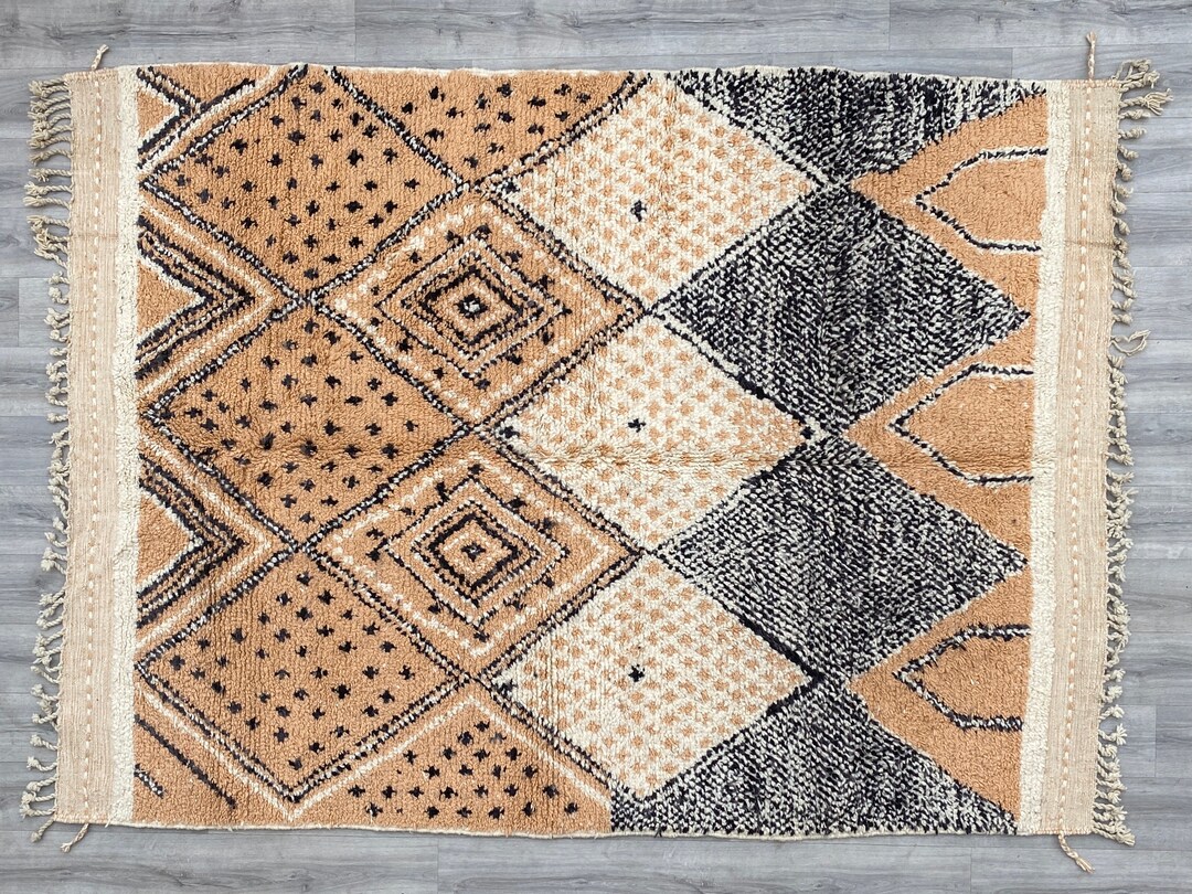 Stunning Morocco Rug 7x9 Moroccan Berber Carpet Berber Rug Beni Ourain ...