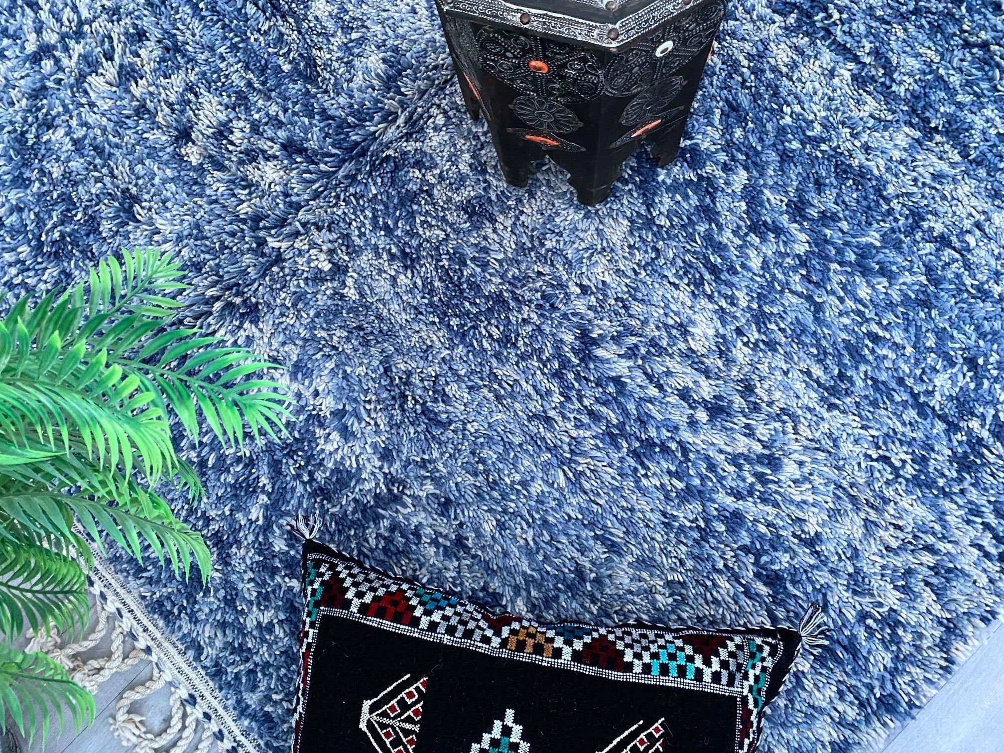 Blue Moroccan Rugs 9x7ft-authentic Beni Ourain Style area - Etsy