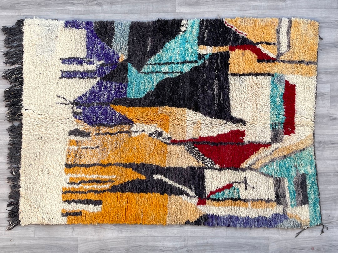 Stunning Morocco Rug 5x8 Moroccan Berber Carpet 5.3 FT X7.6 FT Berber ...