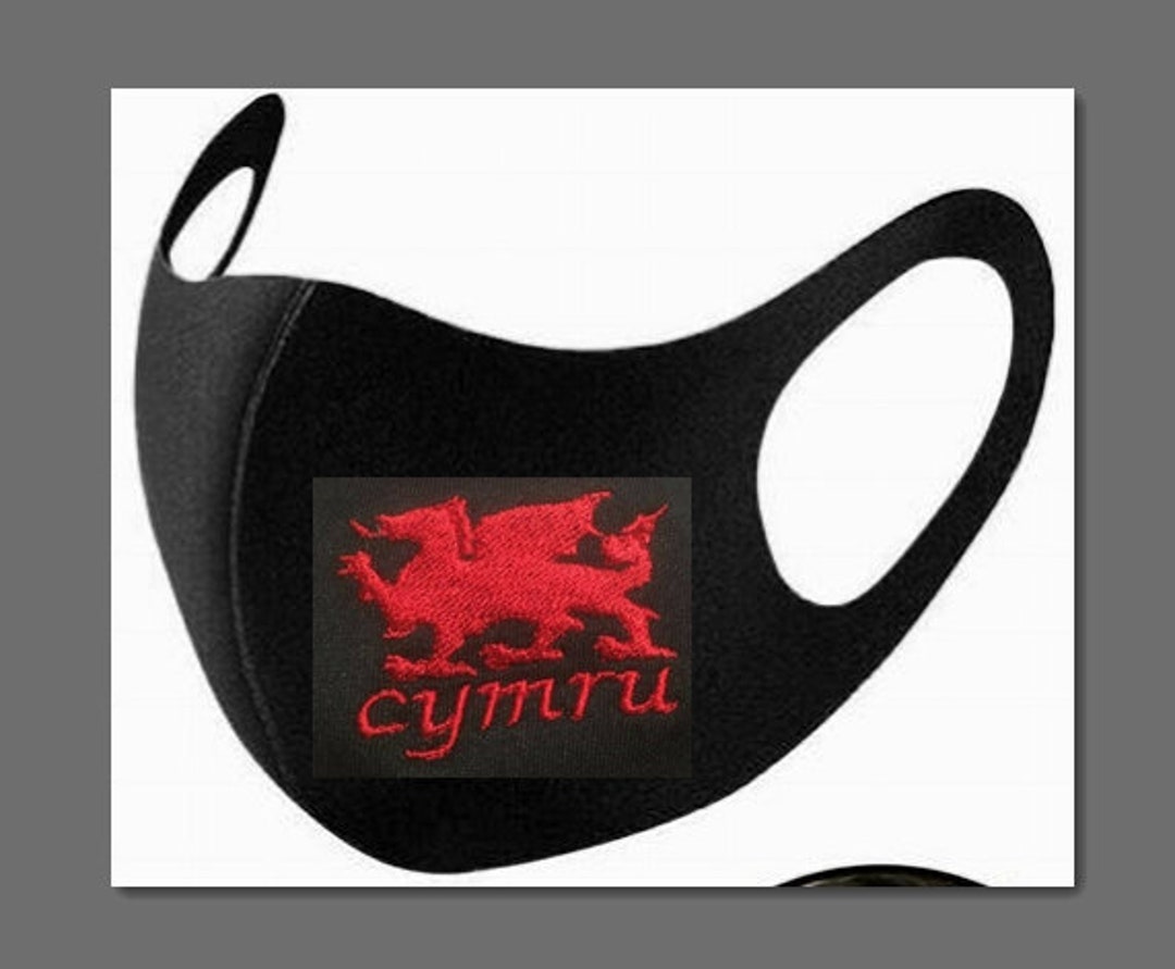 Wales Welsh CYMRU Embroidered Face Mask..washable & Protective - Etsy