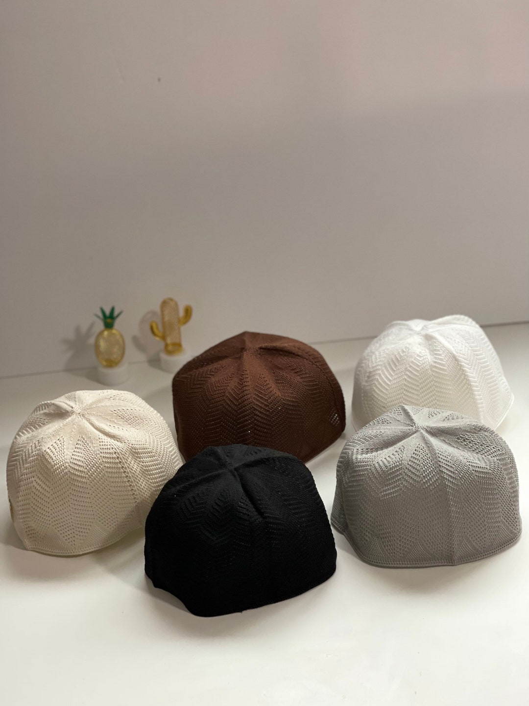 Topi Hat, Knitted Cap, Islamic Prayer Head Wear, Men Skull Cap, Kufi ...