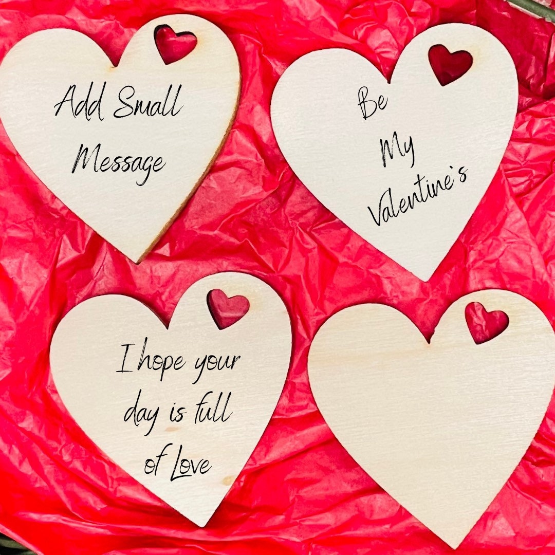 Pair of Custom Love Wooden Hearts | Custom Hanging Hearts ...