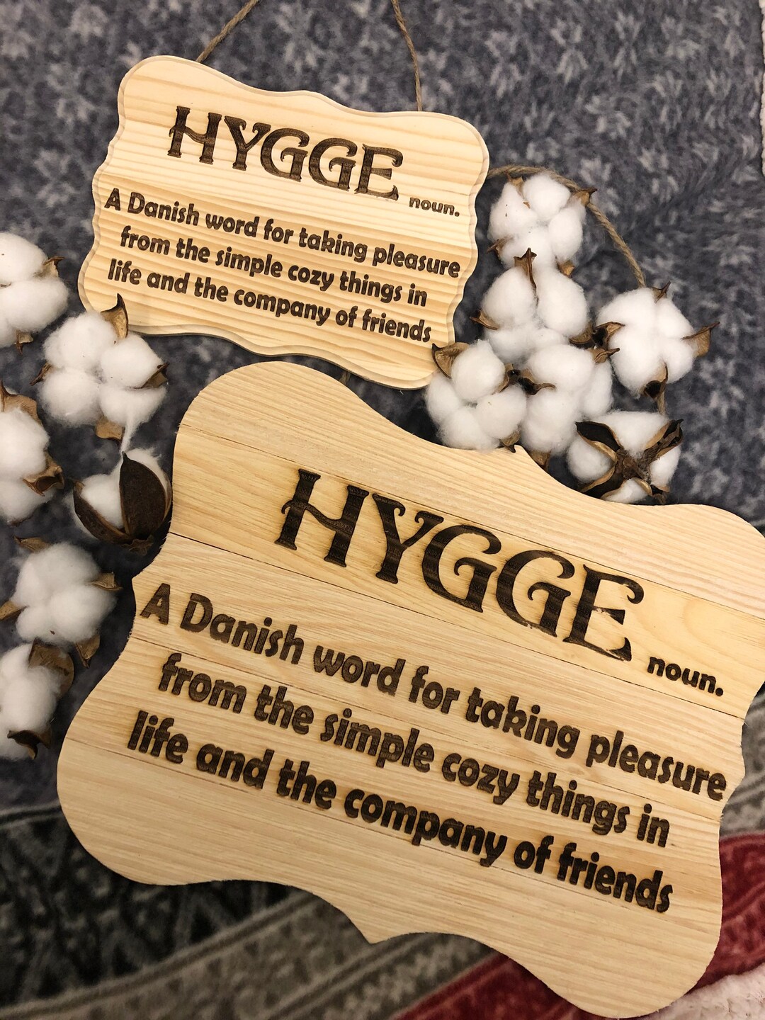 Hygge Sign | Laser Engraved | Wood Sign | Home Decoration | Hanging ...