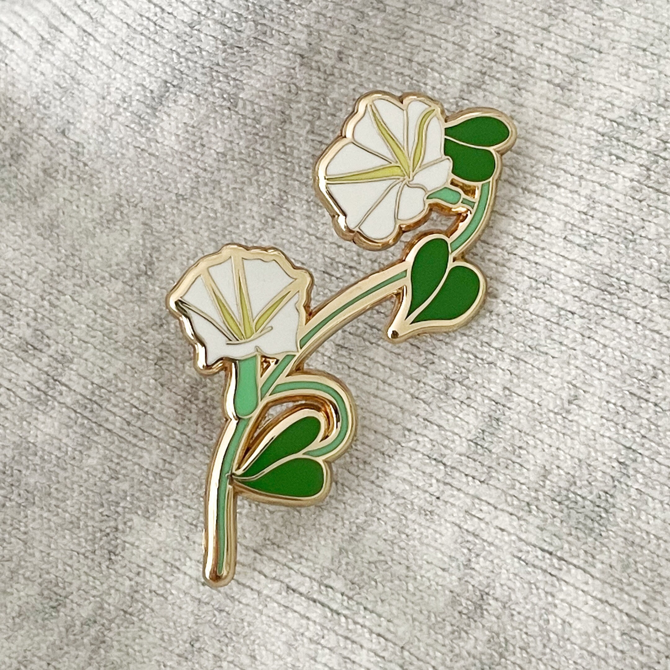 Moonflower Enamel Pin by Utopie Pins // Lapel Pin - Etsy